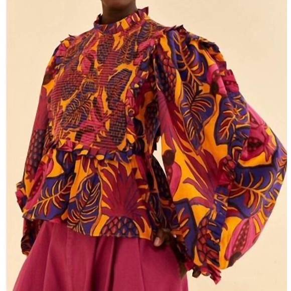 FARM Rio | Tops | New Farm Rio Fruit Dream Blouse In Multi | Poshmark